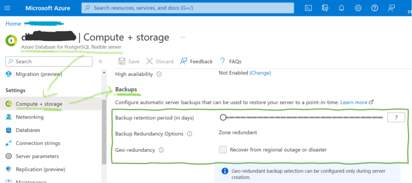 Blob And Postgresql Backups In Azure Features And Security Cloud Security Architecture Ai And